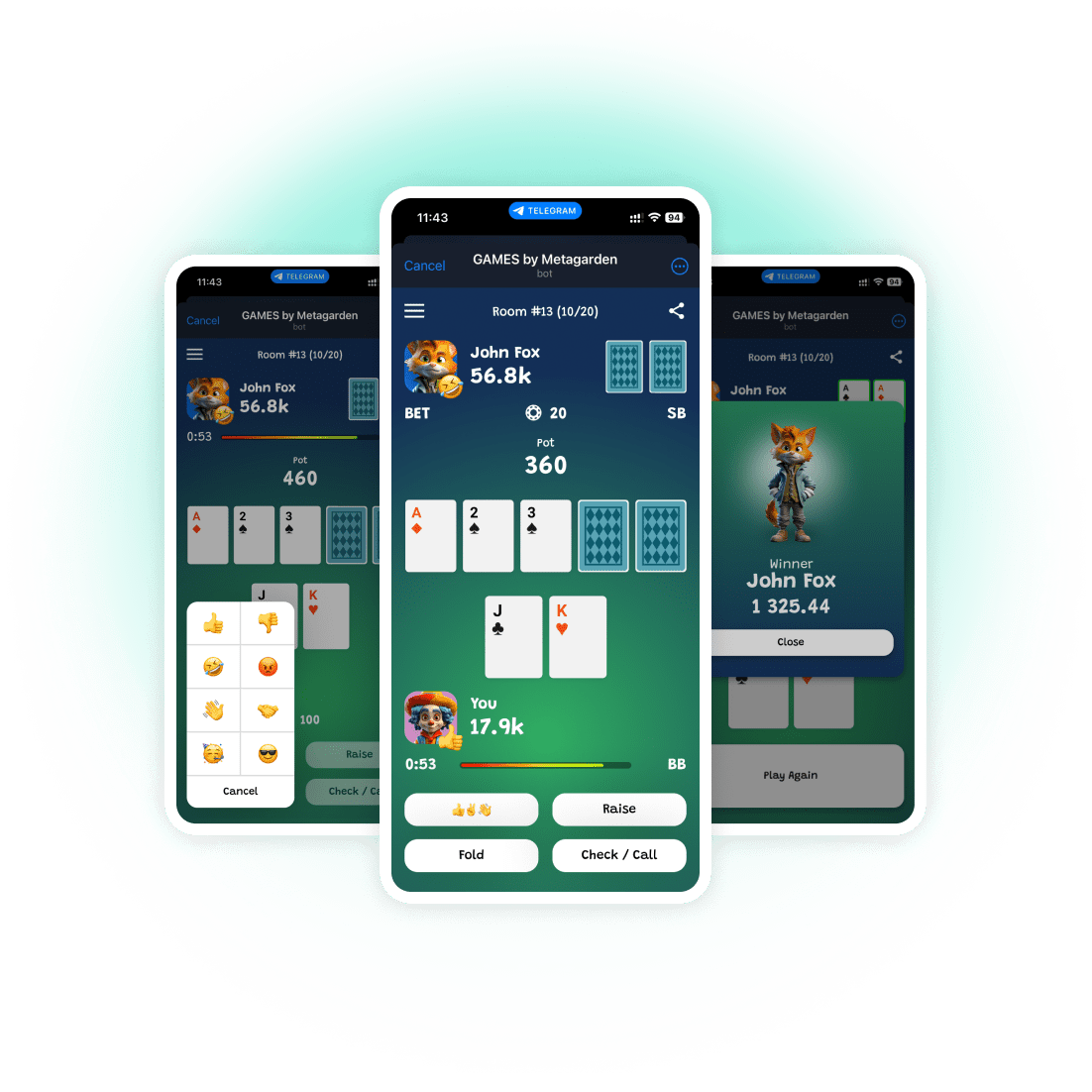 Poker Hero is a role-playing poker game on Telegram